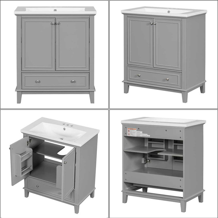 Winston Porter Omagene 30 Free Standing Single Bathroom Vanity With